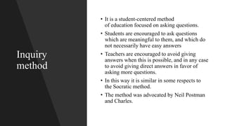 Inquiry method of teaching | PPTX