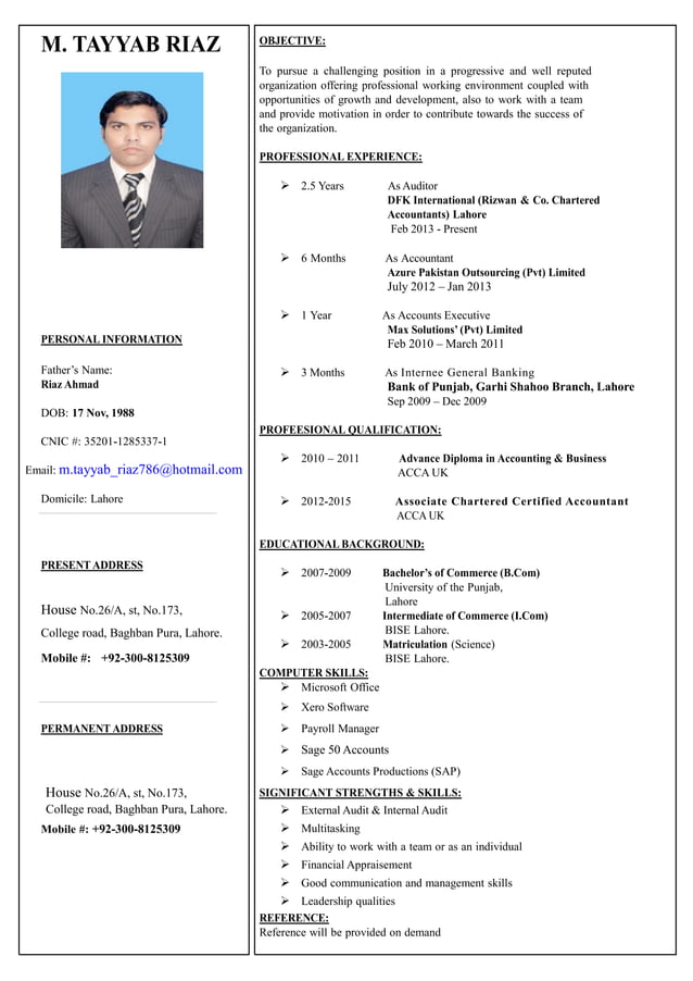 ACCA Affiliate CV | PDF