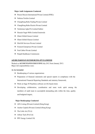 ACCA Affiliate CV | PDF