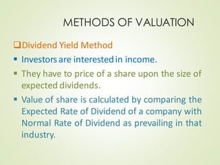 Tayyab Share valuation | PPT