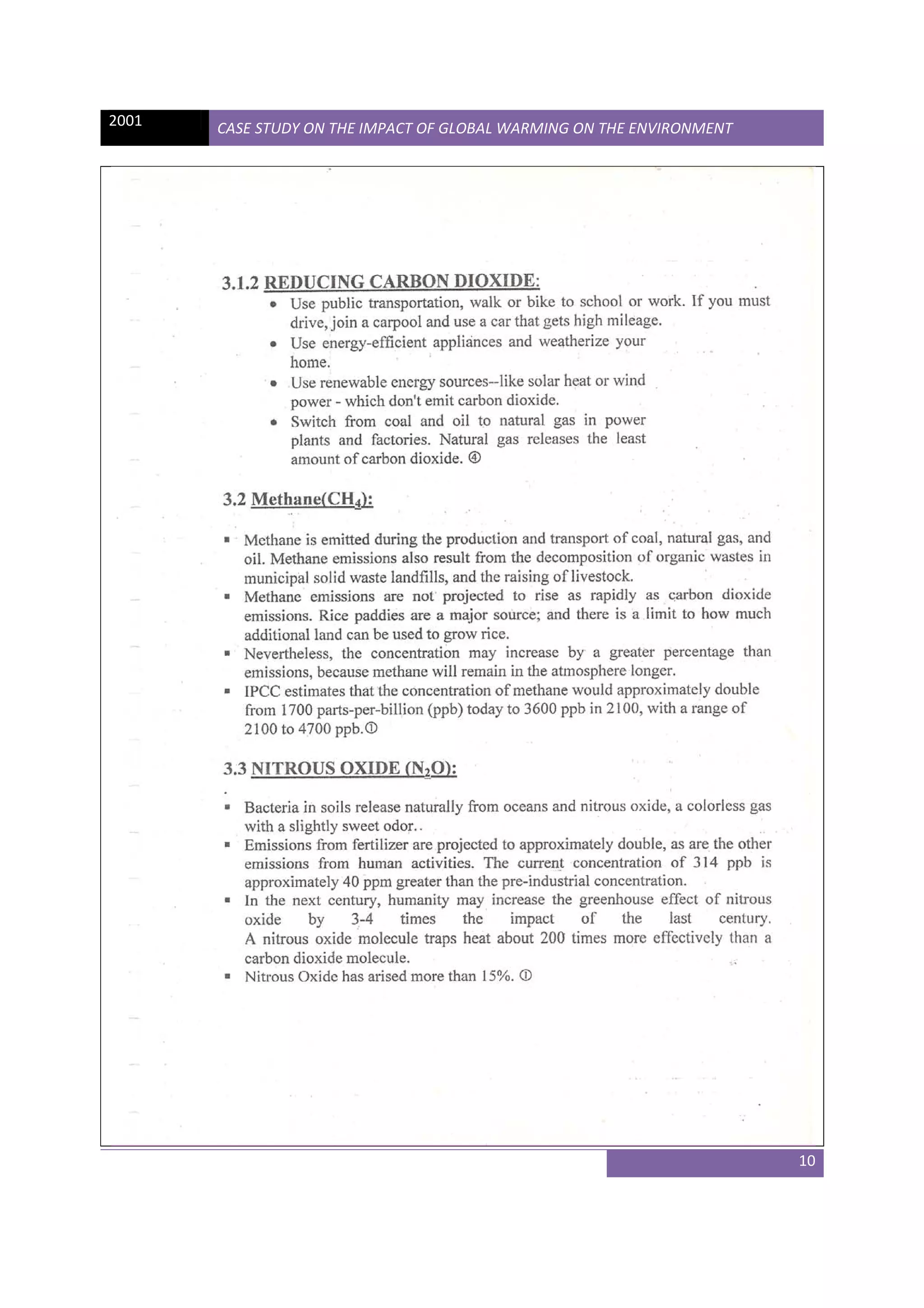 TAZ case study on the impacts of global warming on the environment http ...