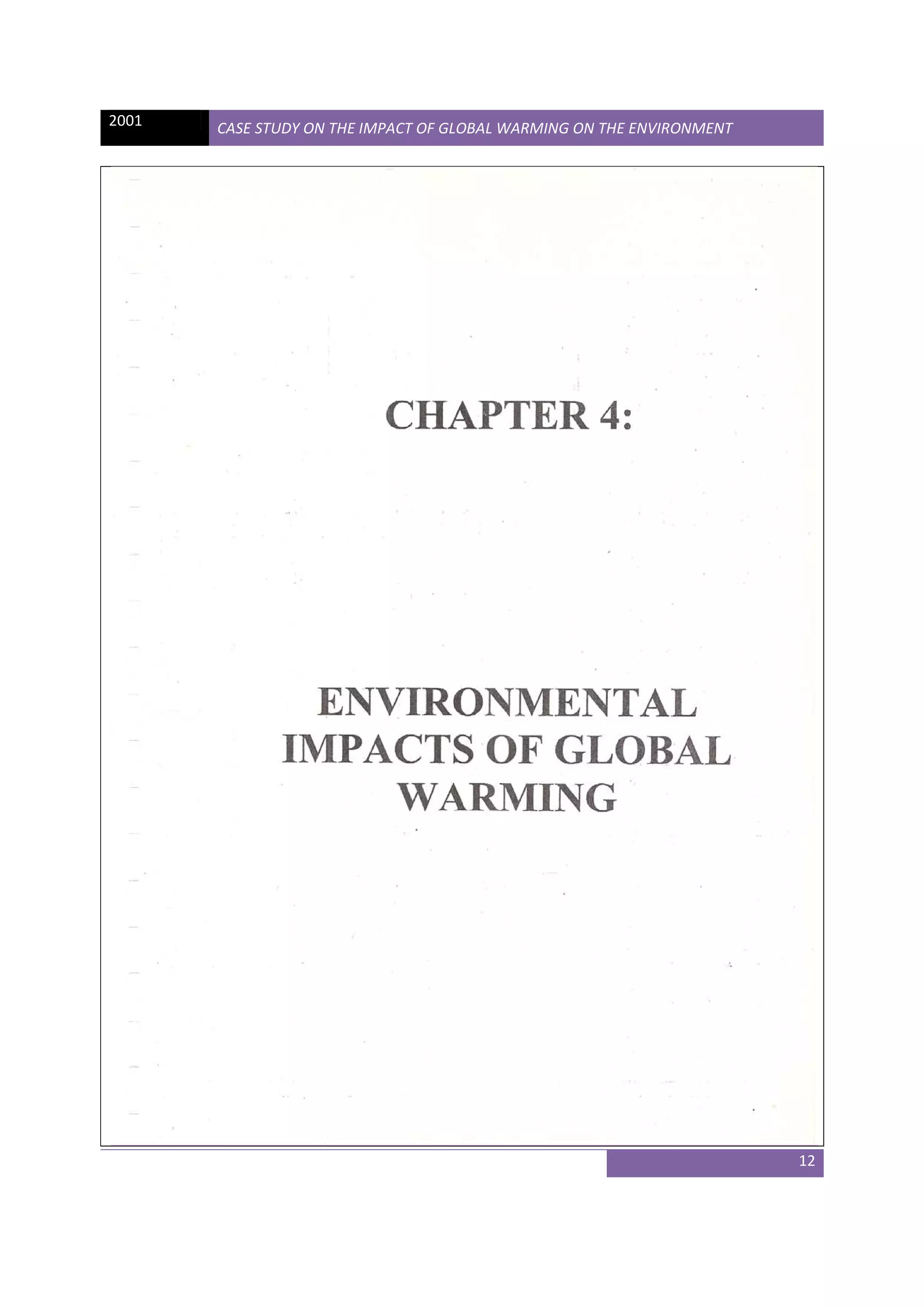 TAZ case study on the impacts of global warming on the environment http ...