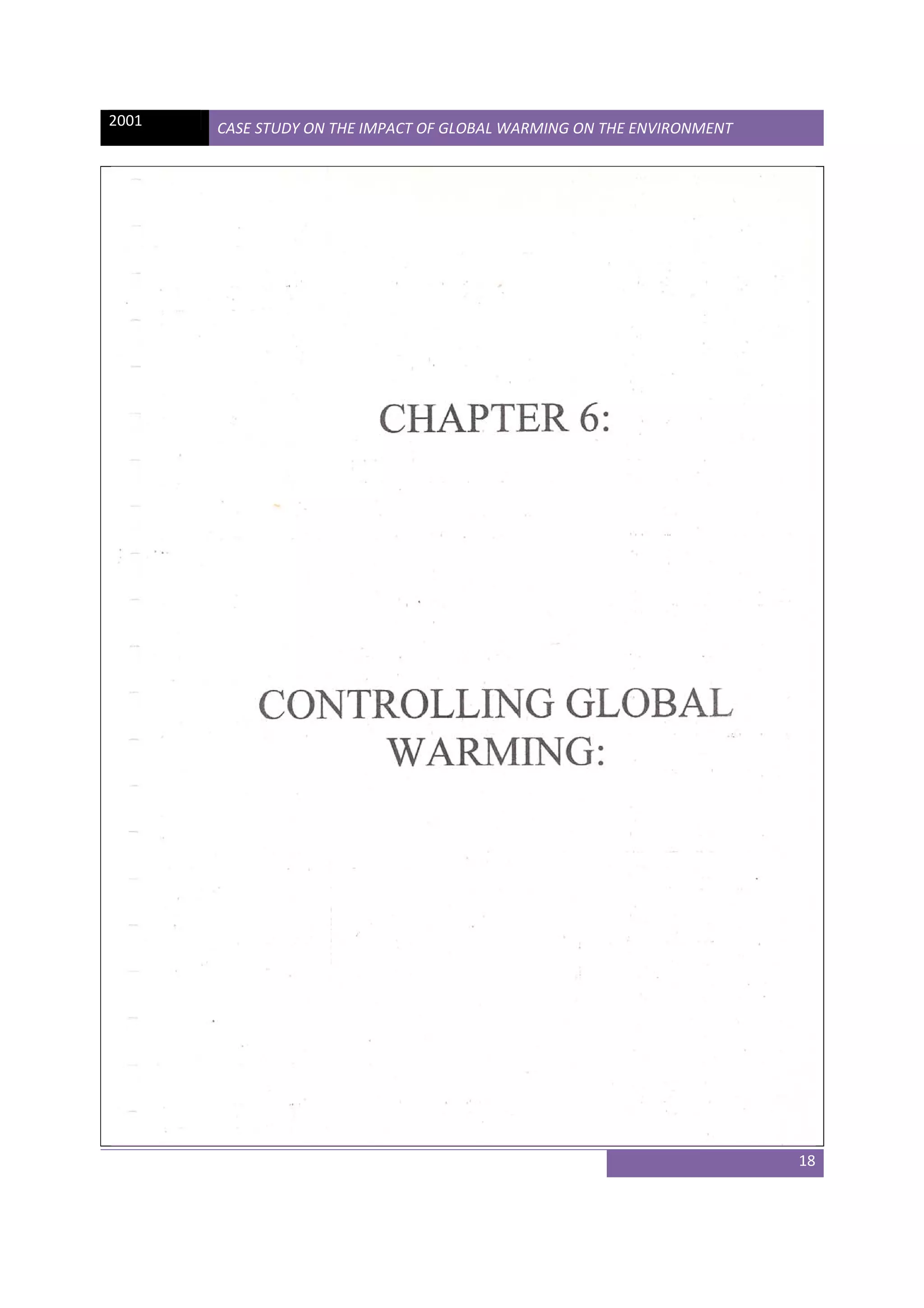 TAZ case study on the impacts of global warming on the environment http ...