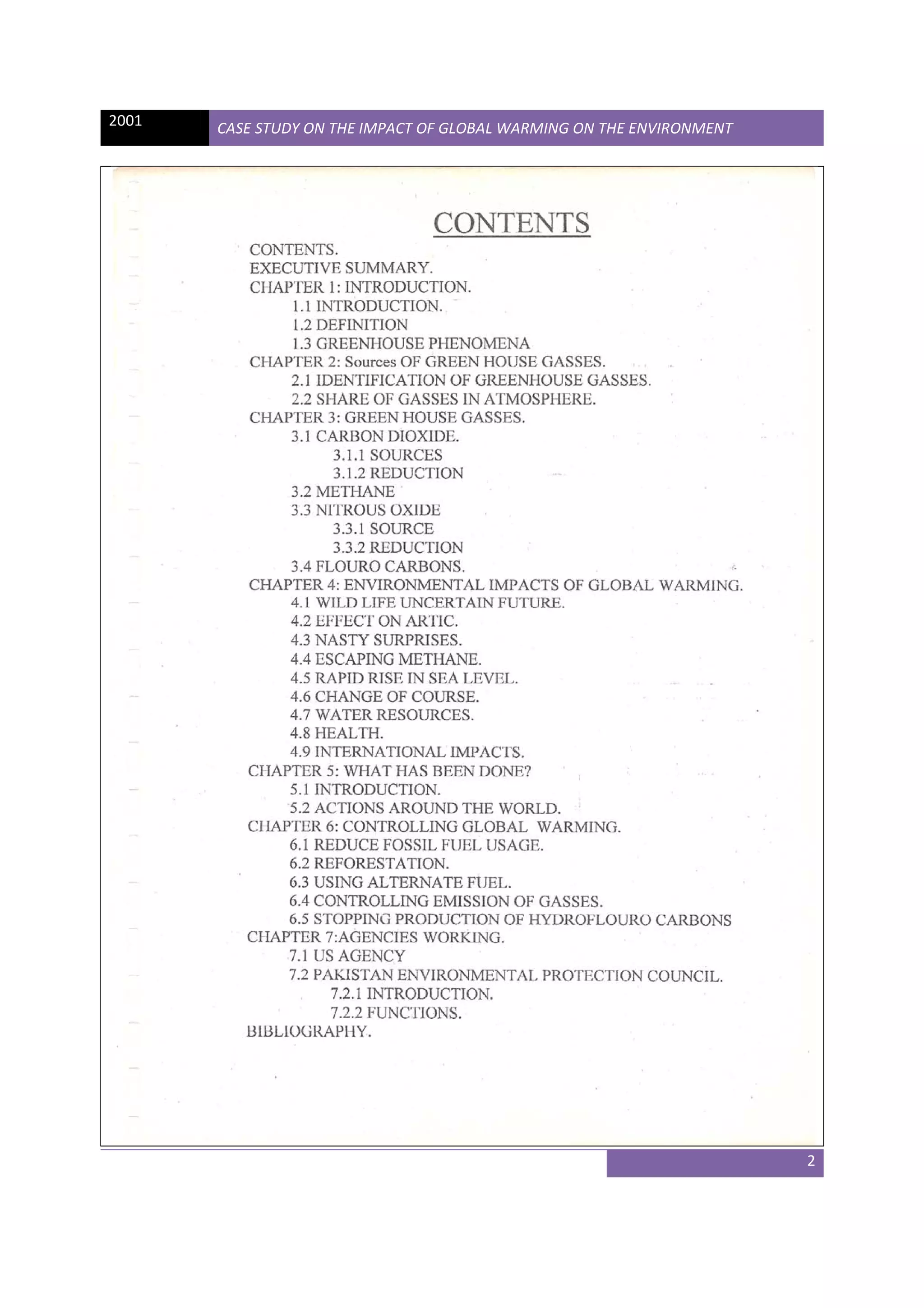 TAZ case study on the impacts of global warming on the environment http ...
