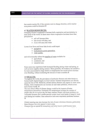 TAZ case study on the impacts of global warming on the environment http ...