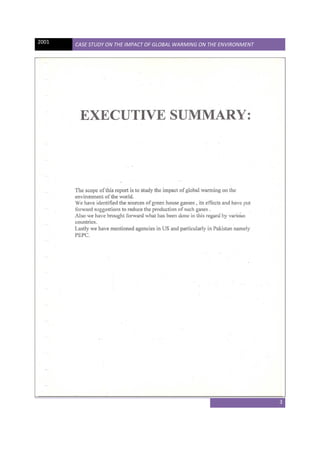 TAZ case study on the impacts of global warming on the environment http ...