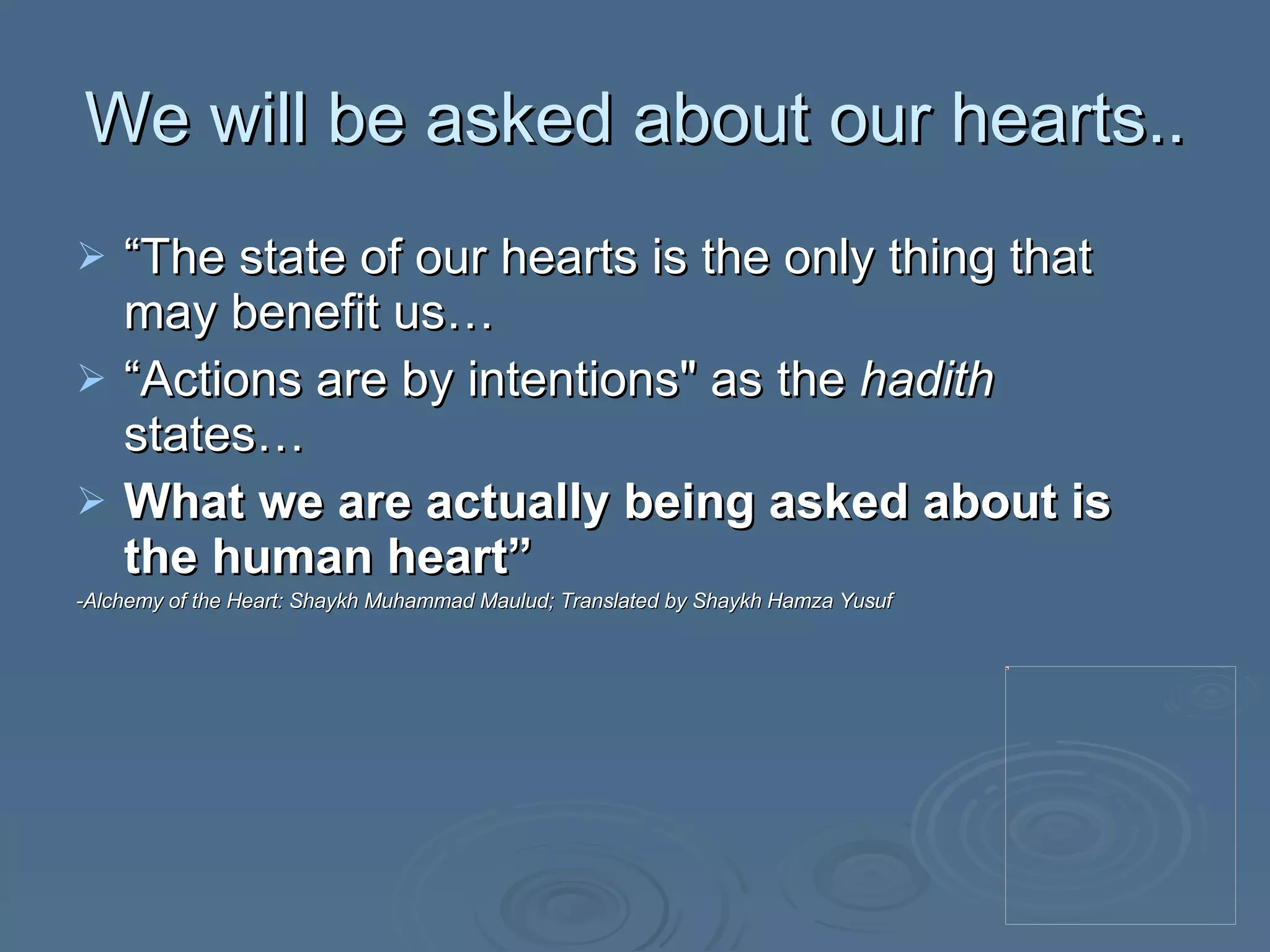 Tazkiyah-Purification of the Soul (adapted from Dr. Mohammad Yunus) | PPT