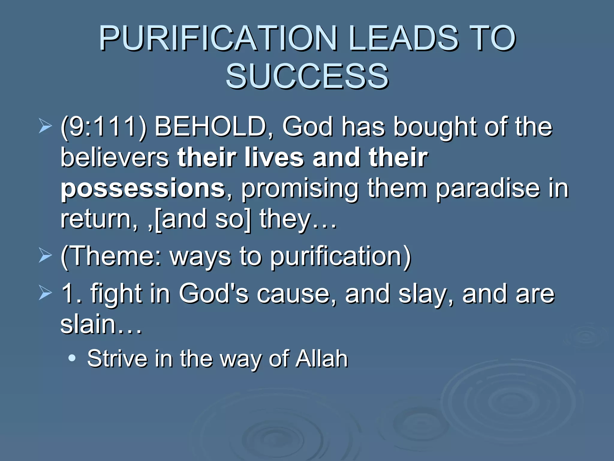 Tazkiyah-Purification of the Soul (adapted from Dr. Mohammad Yunus) | PPT