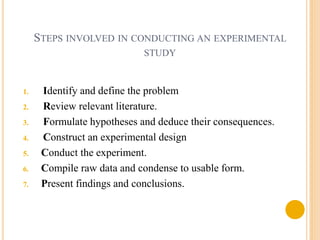 Experimental method of Research | PPTX