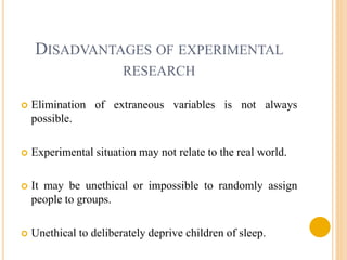 Experimental method of Research | PPTX