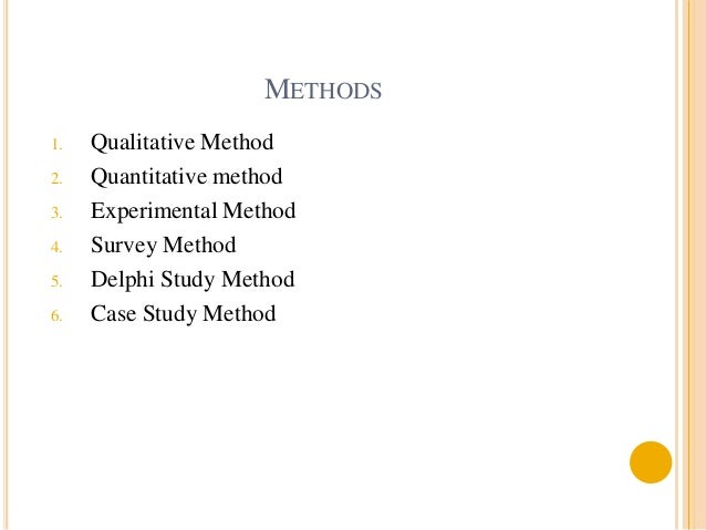 Experimental method of Research