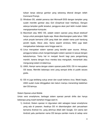Tb 1 sim kelompok 8 kinerja sistem operasi | PDF