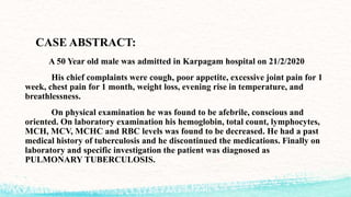 CASE PRESENTATION ON TUBERCULOSIS | PPT