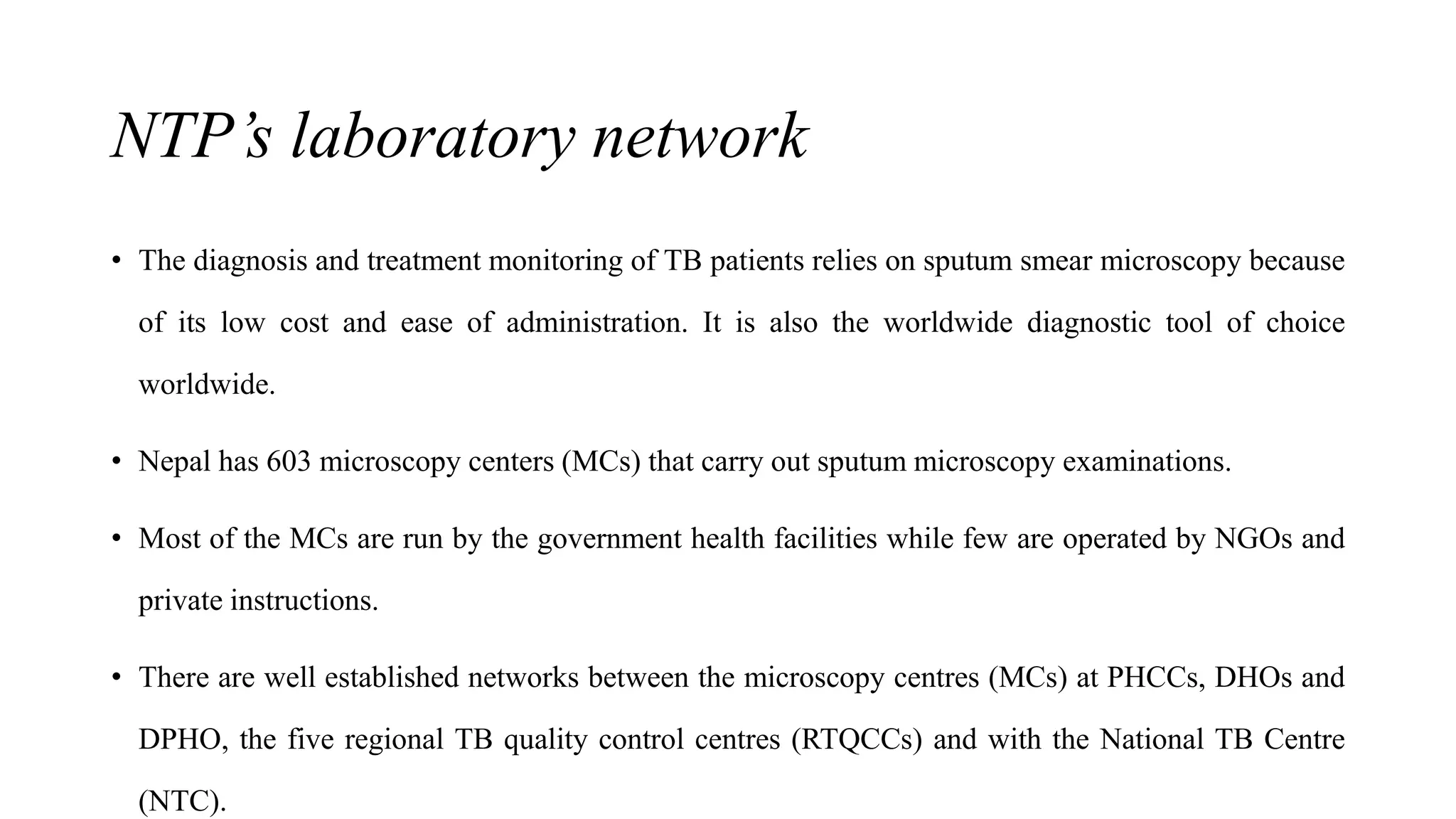 Tuberculosis National Health Program in Nepal | PPTX