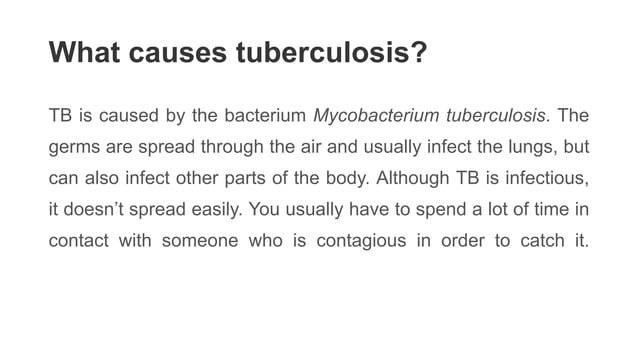 What is Tuberculosis TB management of Tb | PPT