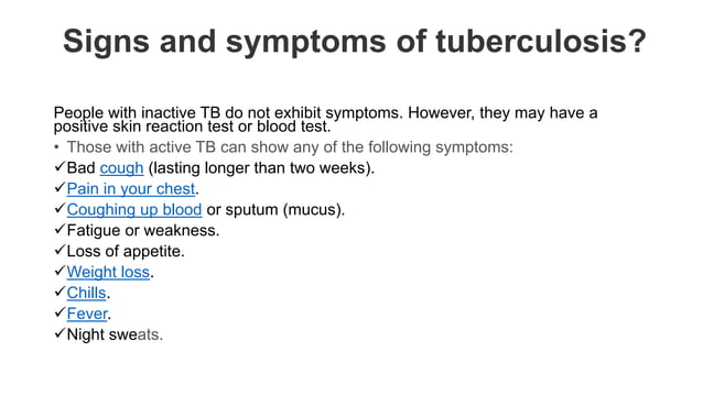 What is Tuberculosis TB management of Tb | PPT