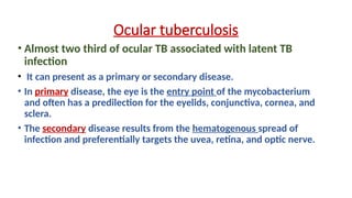 Presumed ocular tuberculosis, identification .pptx