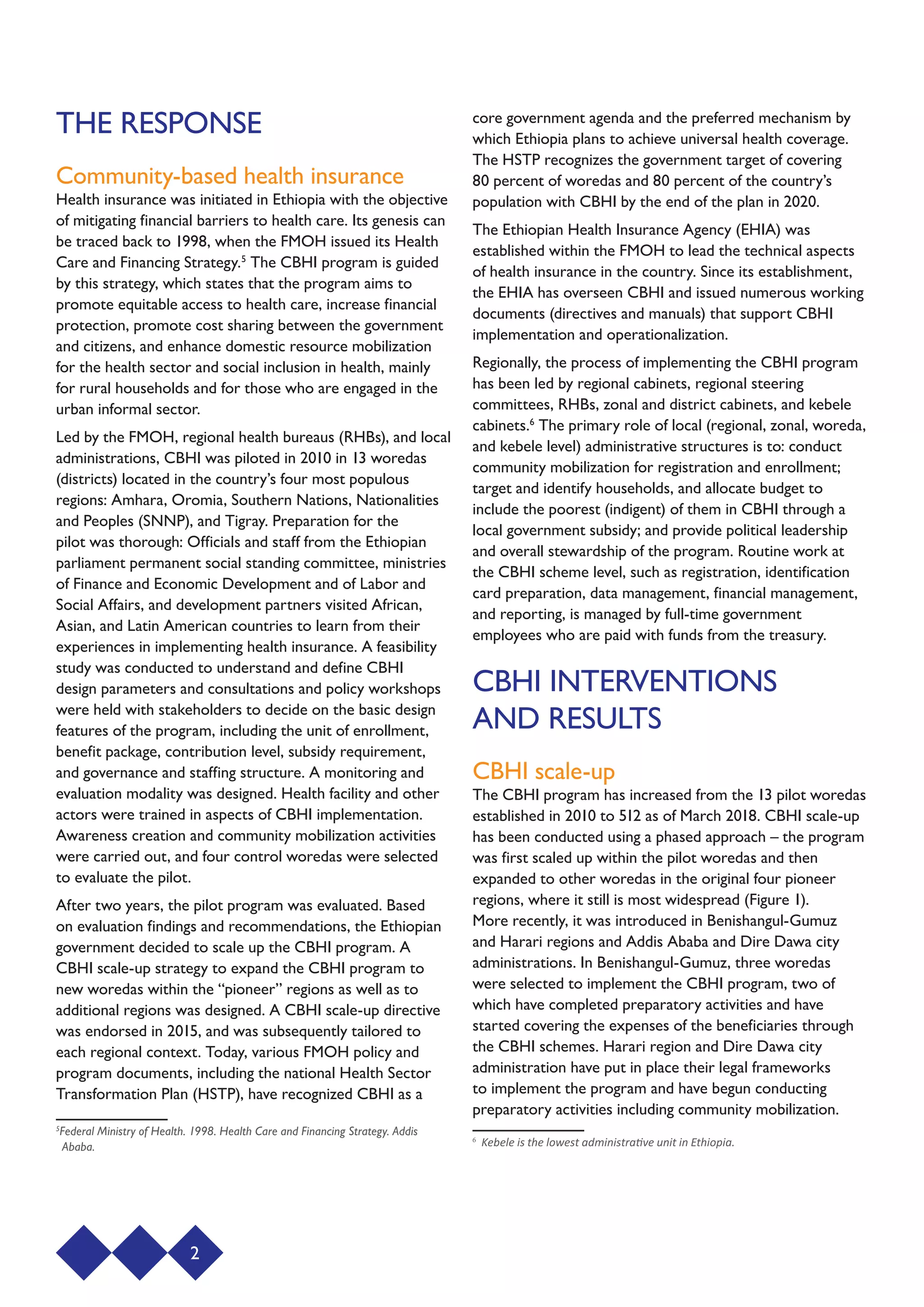 Community-based health insurance achievements and recommendations for sustaining gains in ...