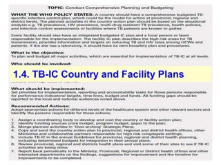 Tuberculosis infection control policy - WHO guidelines | PPTX