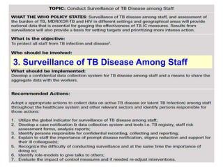 Tuberculosis infection control policy - WHO guidelines | PPTX