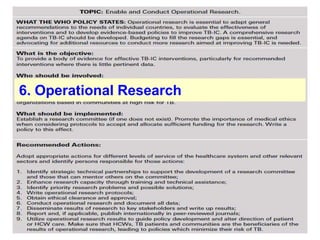 Tuberculosis infection control policy - WHO guidelines | PPTX
