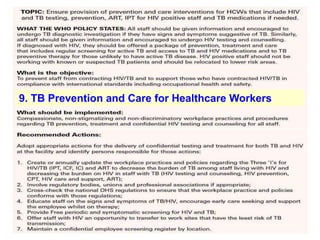 Tuberculosis infection control policy - WHO guidelines | PPTX