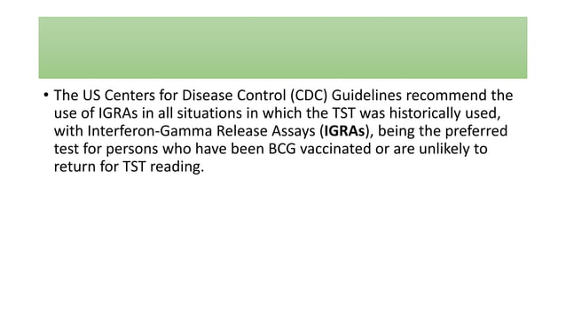 TB- QUANTIFERON TEST.pptx | Infectious Diseases | Diseases and Conditions