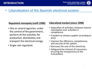Price of electricity in Spain. Comparison with Europe | PPT