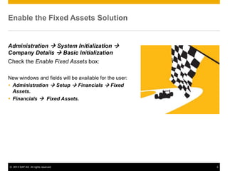 Fixed Assets for SAP Business One Version 9.0 | PPTX