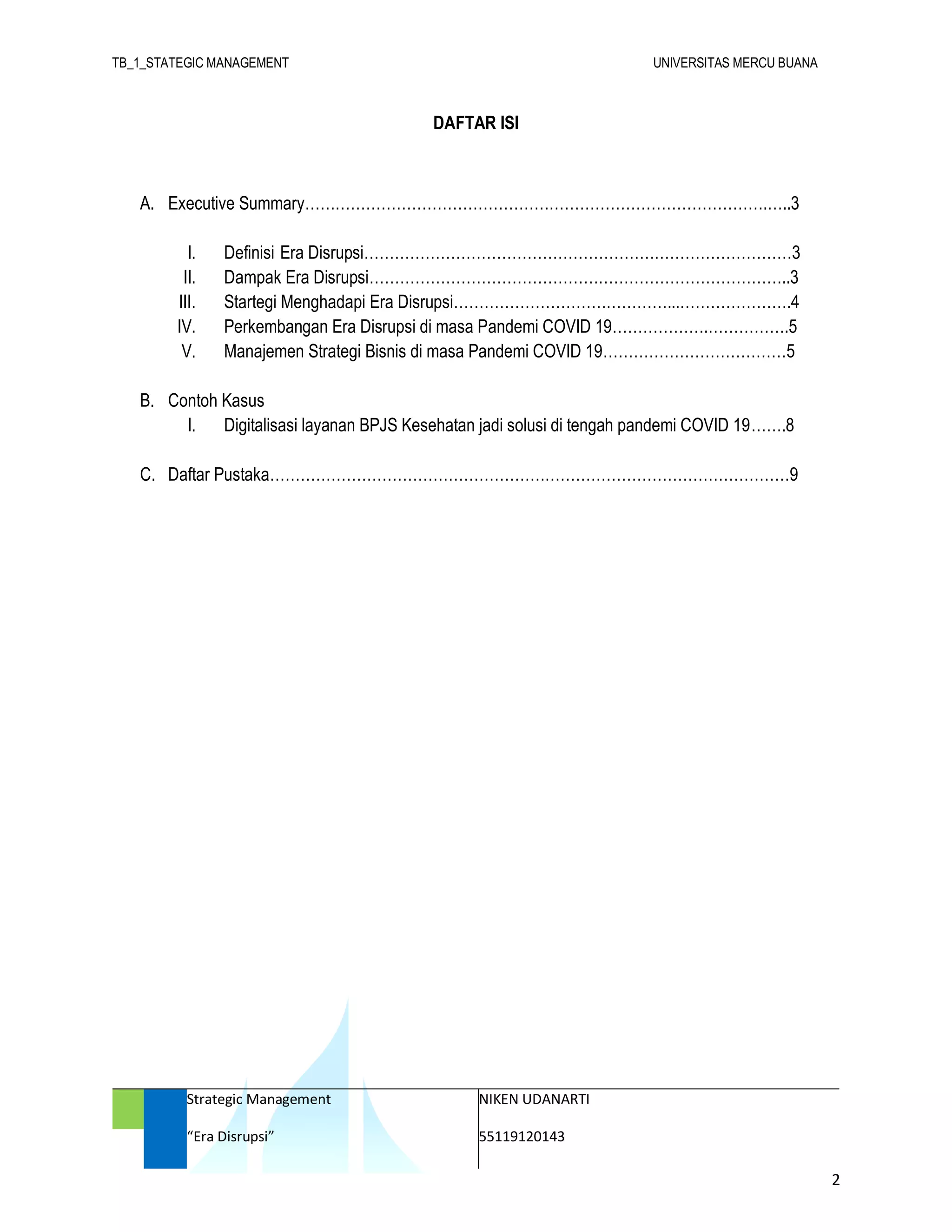 Tb1, executive summary era disrupsi niken udanarti | PDF