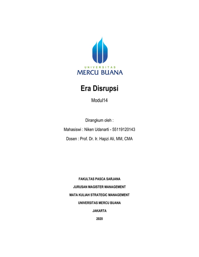 Tb1, executive summary era disrupsi niken udanarti | PDF
