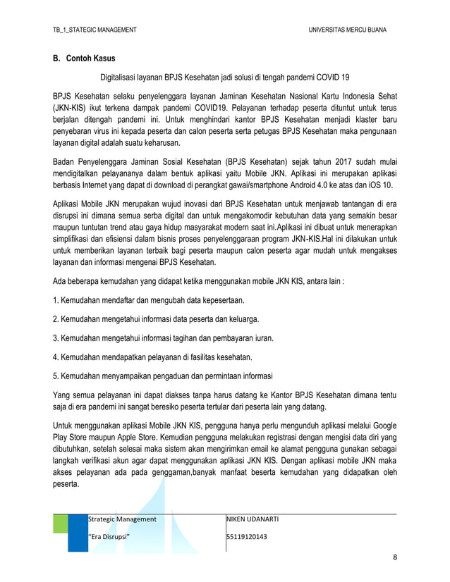 Tb1, executive summary era disrupsi niken udanarti | PDF