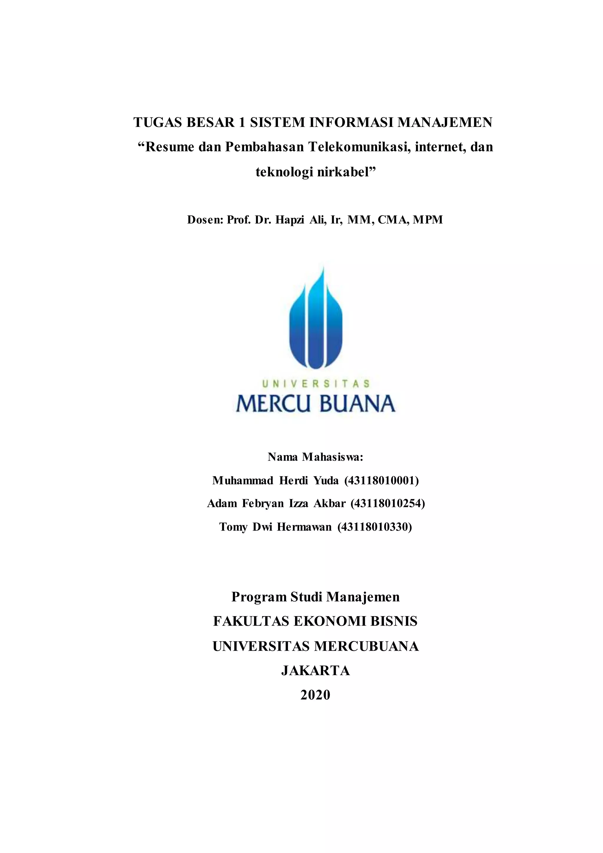 sistem informasi Telekomunikasi dan Jaringan dalam Dunia Bisnis Saat ... sistem informasi Telekomunikasi dan Jaringan dalam Dunia Bisnis Saat ...