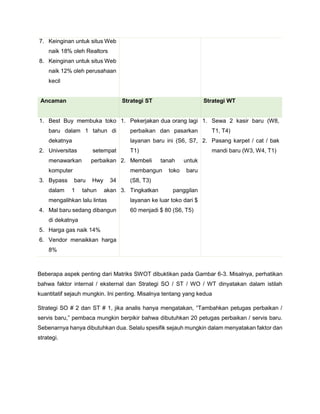 Resume Matriks SWOT dan Contohnya pada Toko Komputer Ritel oleh Dian ...