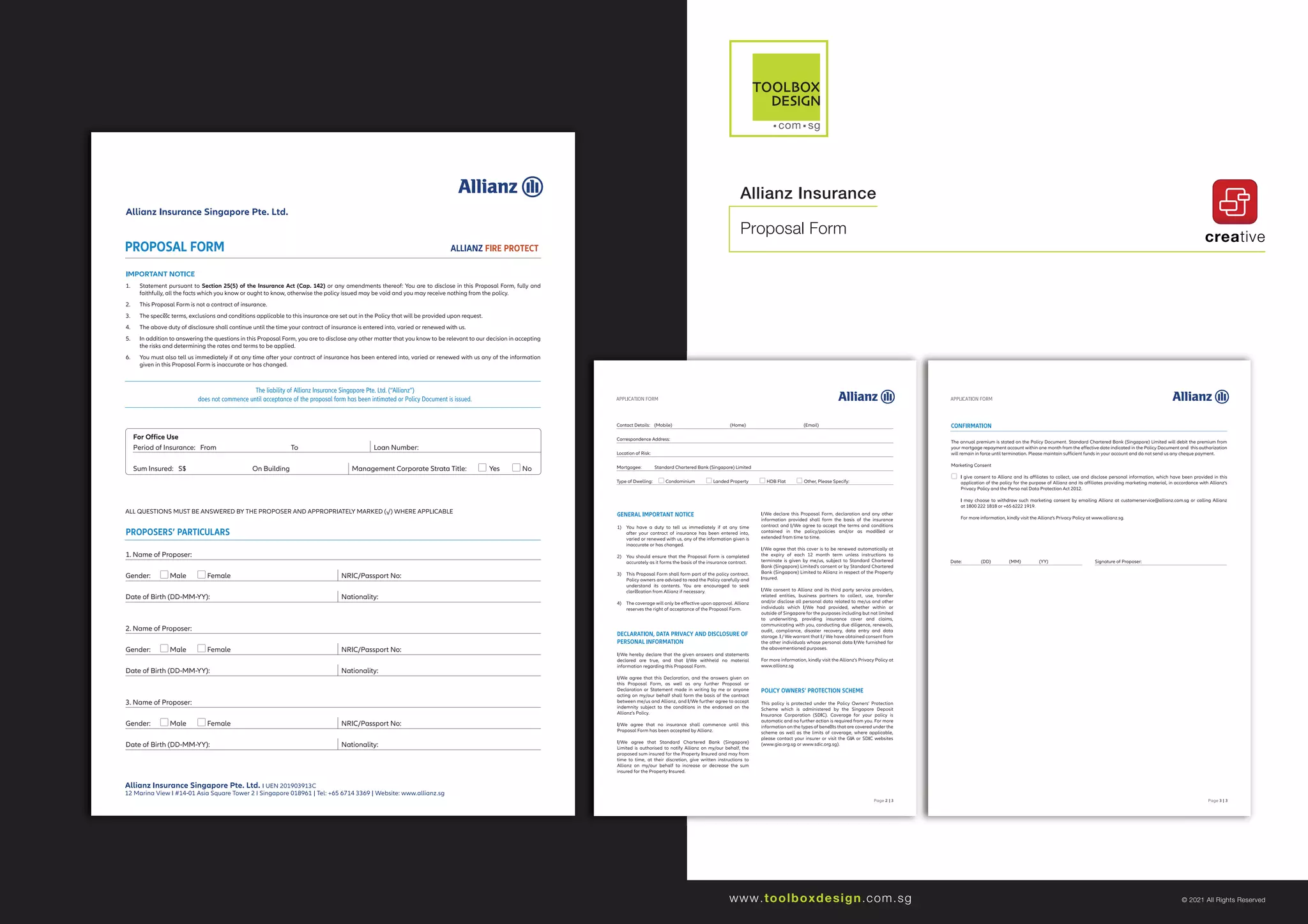 TOOLBOX DESIGN • ALLIANZ INSURANCE • PRODUCT BROCHURE | PPT