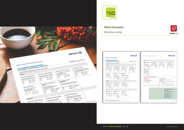 TOOLBOX DESIGN • ALLIANZ INSURANCE • PRODUCT BROCHURE | PPT