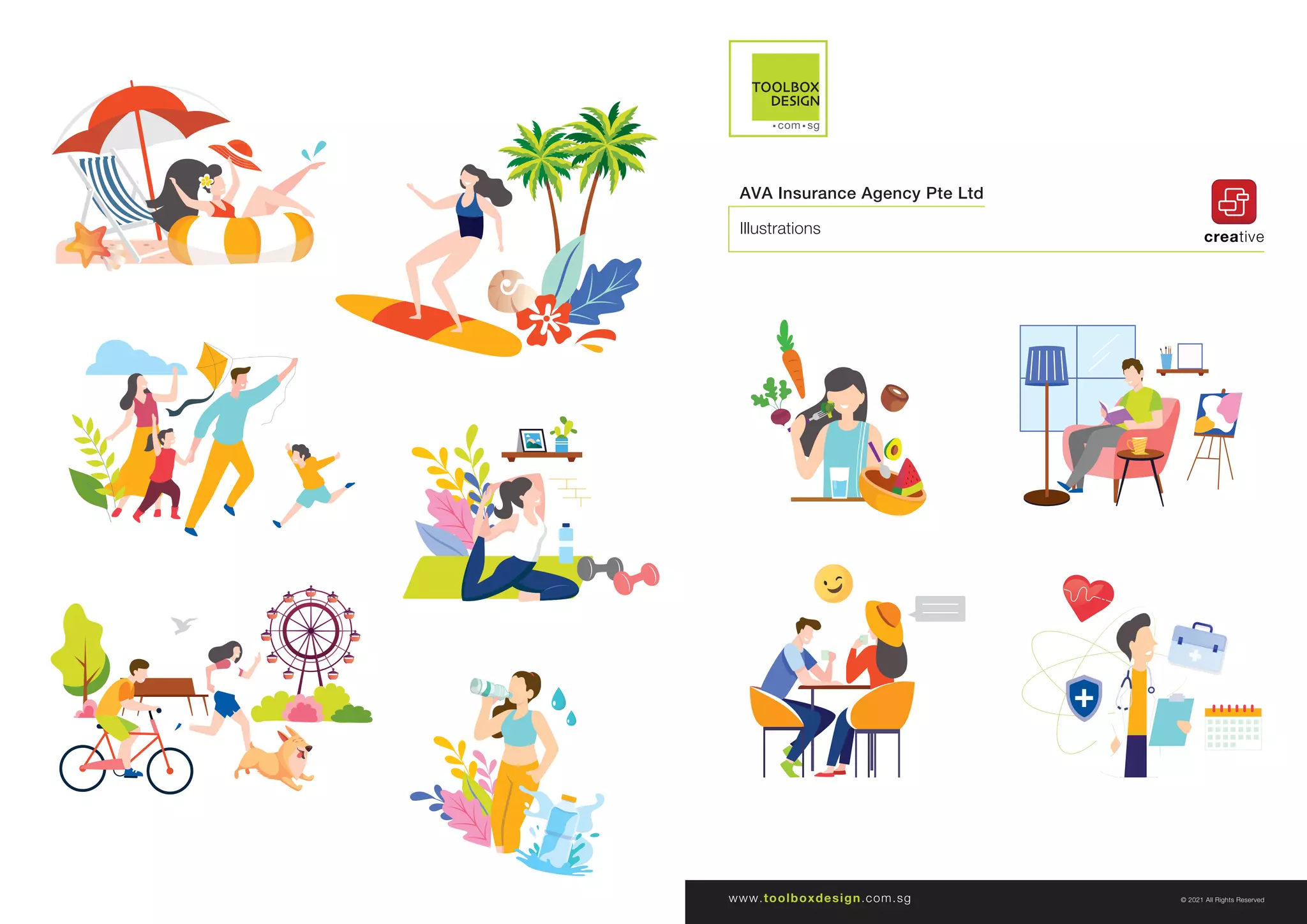 TOOLBOX DESIGN • AVA INSURANCE AGENCY • DESKTOP CALENDAR | PPT | Free ...