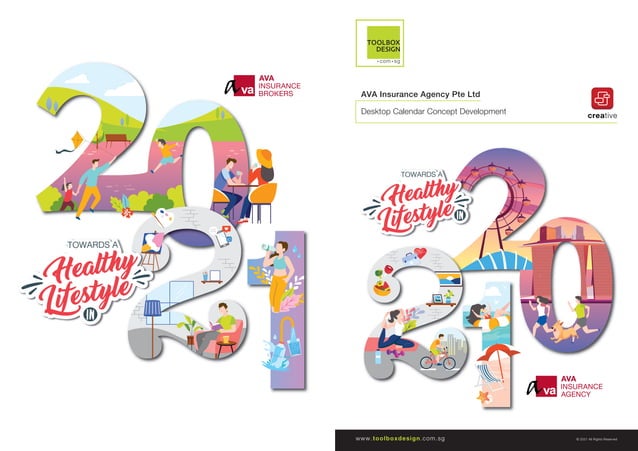 TOOLBOX DESIGN • AVA INSURANCE AGENCY • DESKTOP CALENDAR | PPT | Free ...