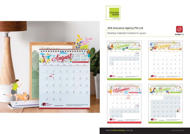 TOOLBOX DESIGN • AVA INSURANCE AGENCY • DESKTOP CALENDAR | PPT