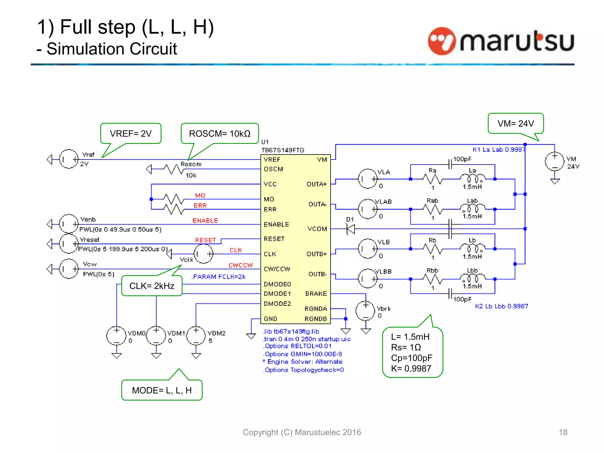 LTspice Model of Clock Controlled Unipolar Stepping Motor Driver | PPTX