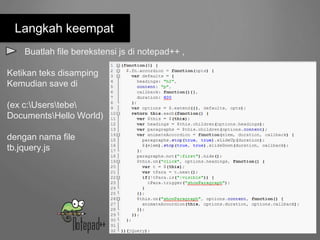 Tb a faisal 1200324 j query | PPTX