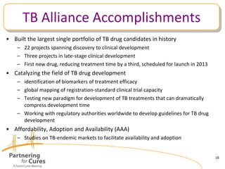 TB Alliance: Improving Treatments Against TB | PPT