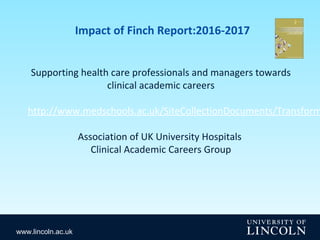 Butterworth T. & Jackson C. Clinical Academic Careers for HP | PPT