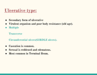 TB and typhoid lesions of small intestine .pptx
