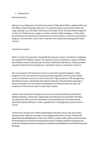 tb awareness | DOCX