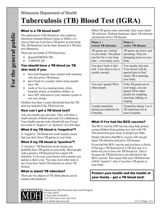 Tb blood test by igra | PDF