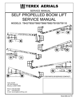 Tb boom lift service manual | PDF