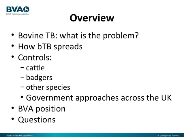 Bovine TB - BVA Welsh Assembly briefing | PPT