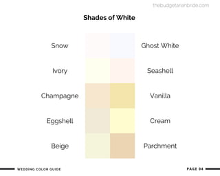 Wedding color Guide ...........:.......,,, | PDF