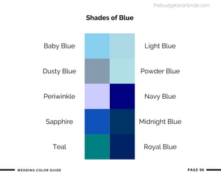 Wedding color Guide ...........:.......,,, | PDF